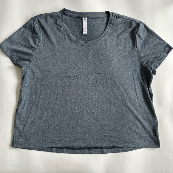 adidas | Tops | Womens Adidas Perforated Logo Drifit Workout Athletic ...